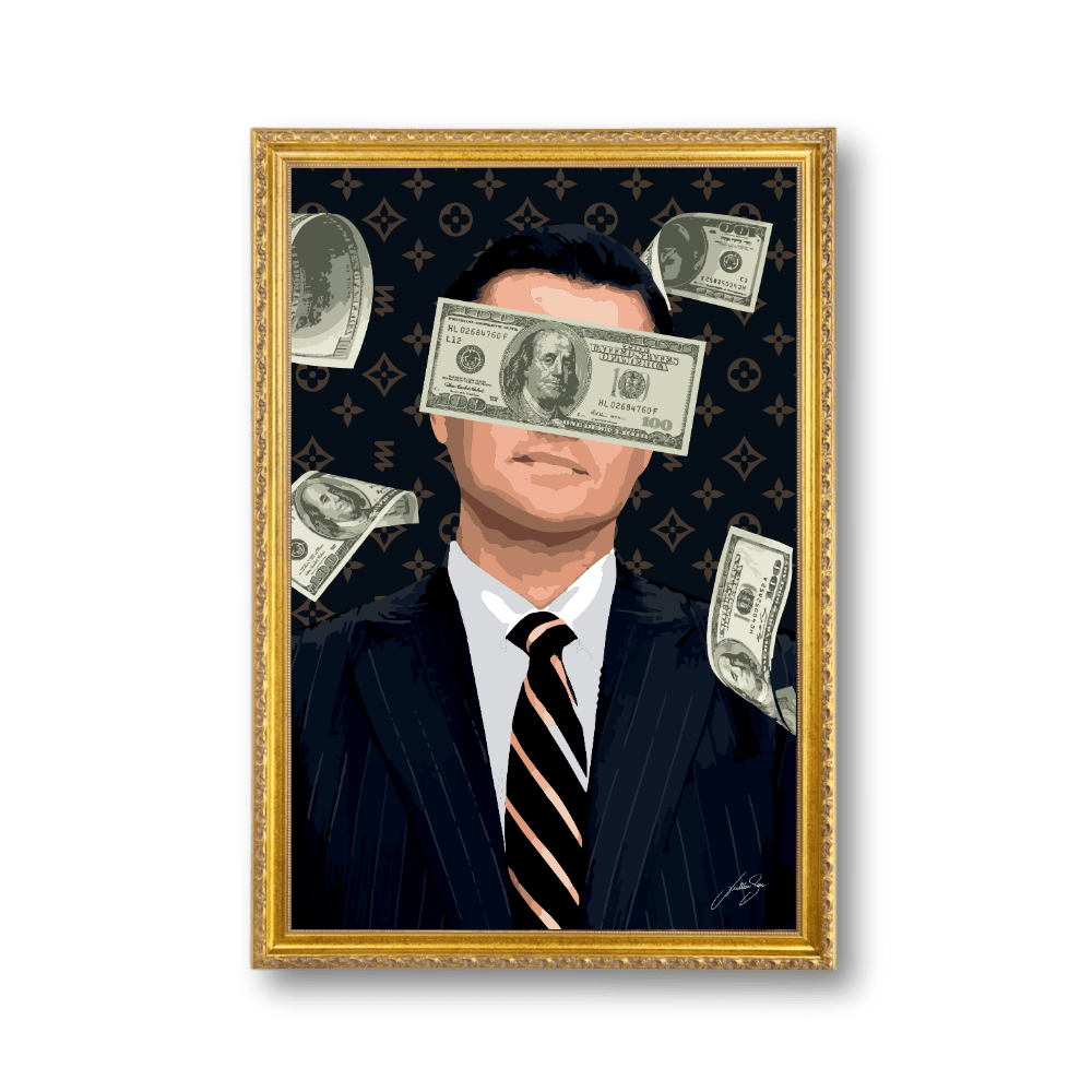 Belfort Money Rain Poster - Luxurious Art | LEDMansion