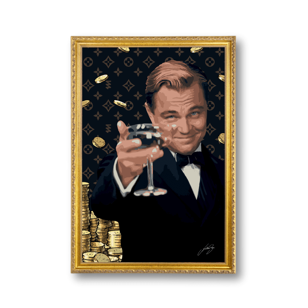 Leonardo Champagne Poster - Luxurious Art Print | LEDMansion